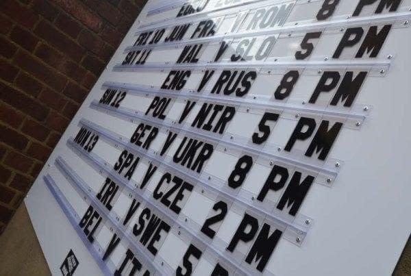 Fixture Board (Bespoke) - READERBOARDS