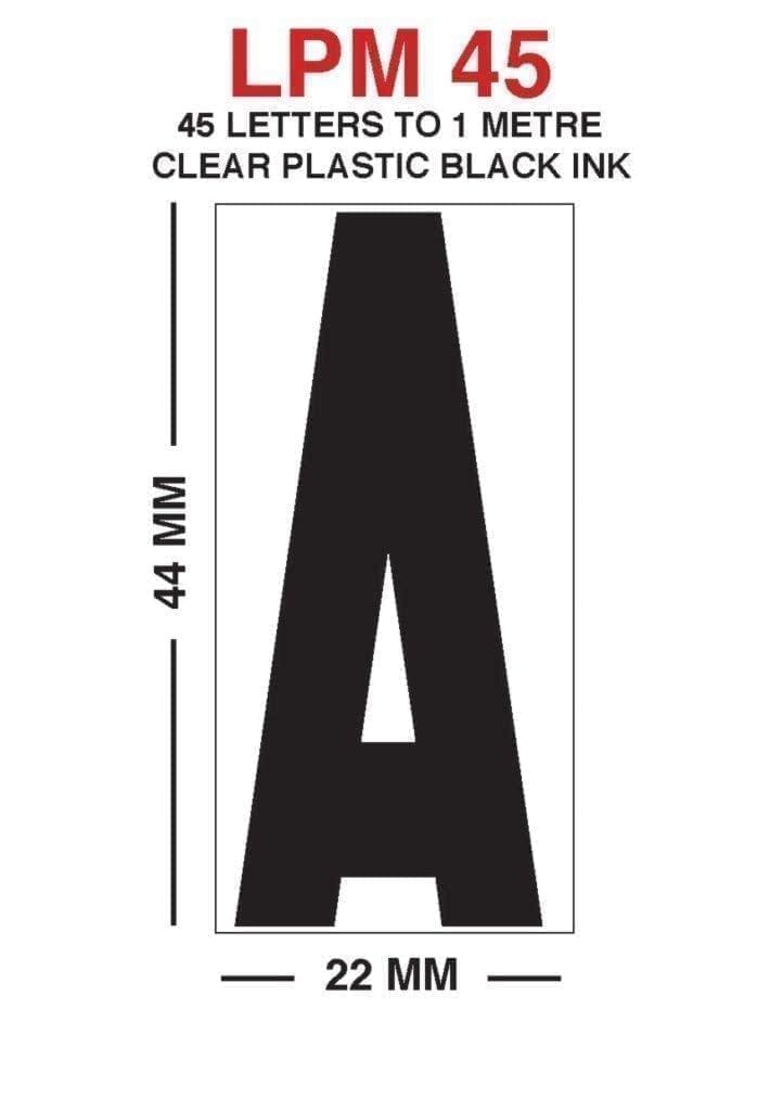 LPM 45 CLEAR LETTERS TILE PACK. Tiny Changeable letters