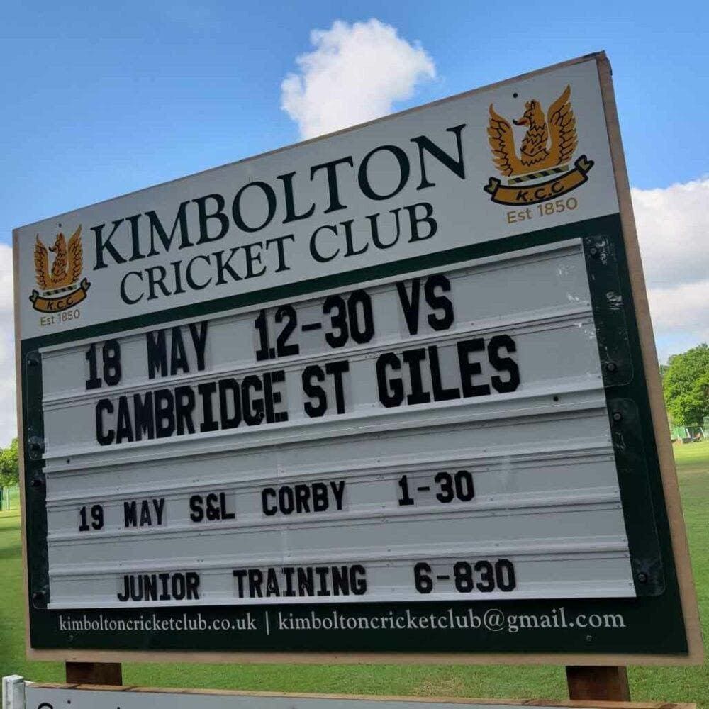 Sports Clubs Fixture Board for any organisation or club READERBOARDS