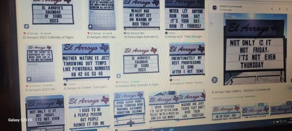 Example of Using a Changeable Sign